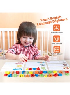 Coogam Coogam Read Spelling Learning Toy, Wooden Alphabet Flash Cards ...