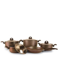 TRUEVAL 9-Piece Non-Stick Aluminum Cookware Set With Heat Resistant ...