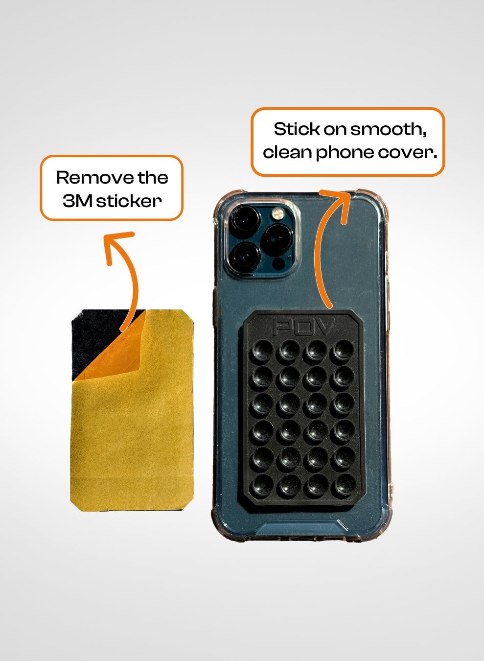 POV The Glassy – Phone Grip Sticker for Mirrors & Glass | Sticky Holder ...