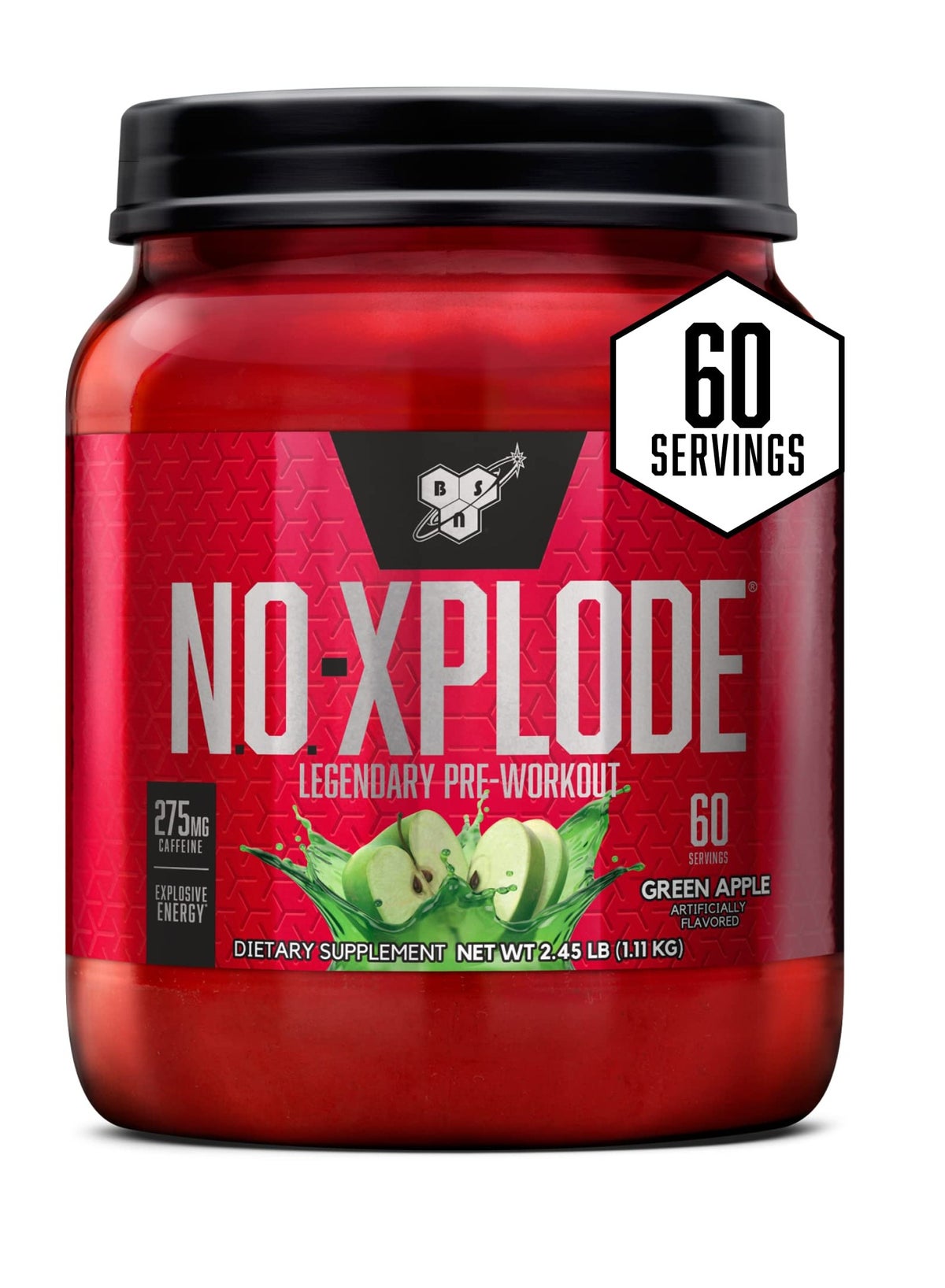 BSN NO-Xplode, Pre-Workout , Green Apple, 60 Servings-1.11 Kg | Best ...