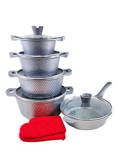 تسوق HK و12-piece Marble Cookware Set Aluminum Pots And Pans With Non ...