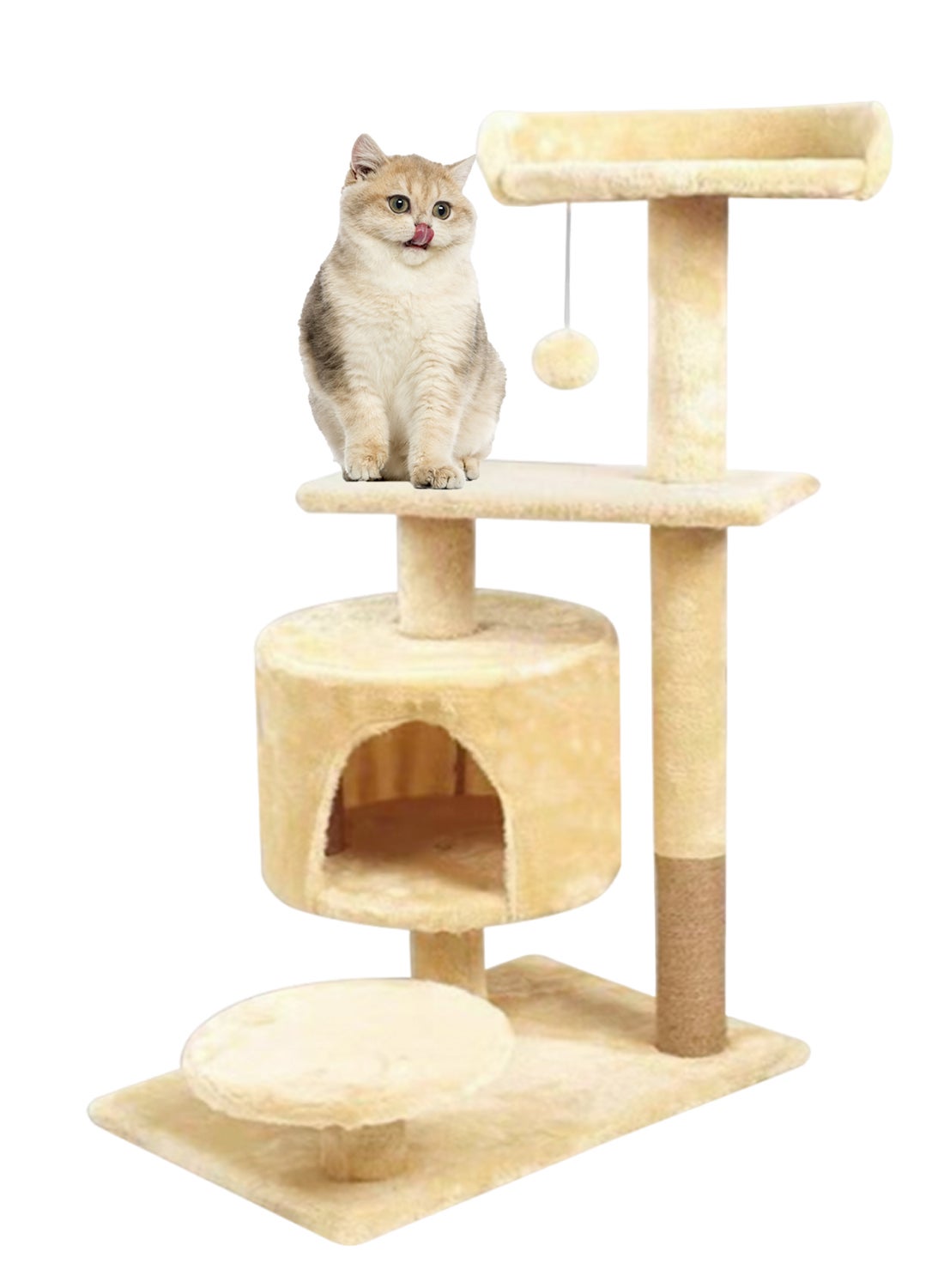 Kidle Wooden Pet Cat Climbing Frame Cat Tree Toy With Cat House Cat ...