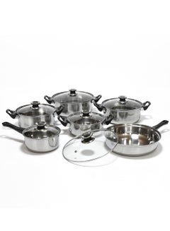 Arabest Cookware 12-piece Stainless Steel Cooking Set with Removable ...