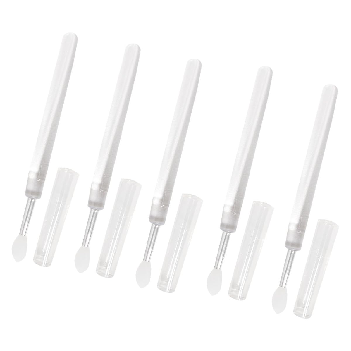 Generic 5Pcs Transparent Silicone Lip Brush Set With Lid For Precise ...