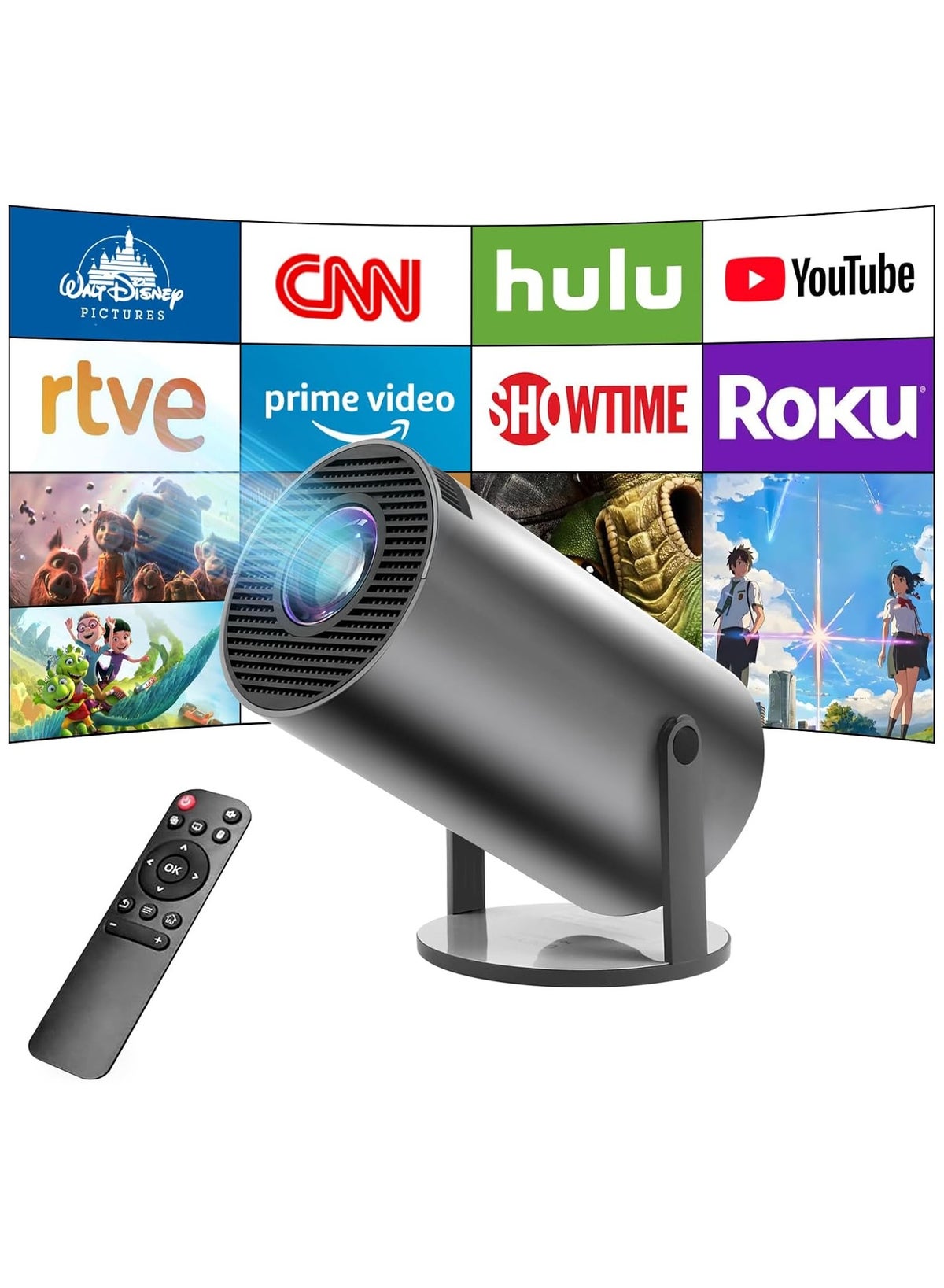 Gonice Mini Projector,Smart Projector,4K Projector with Wifi 6 and ...