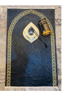 Generic Prayer rug, black stone pattern, soft and silky texture, with a ...