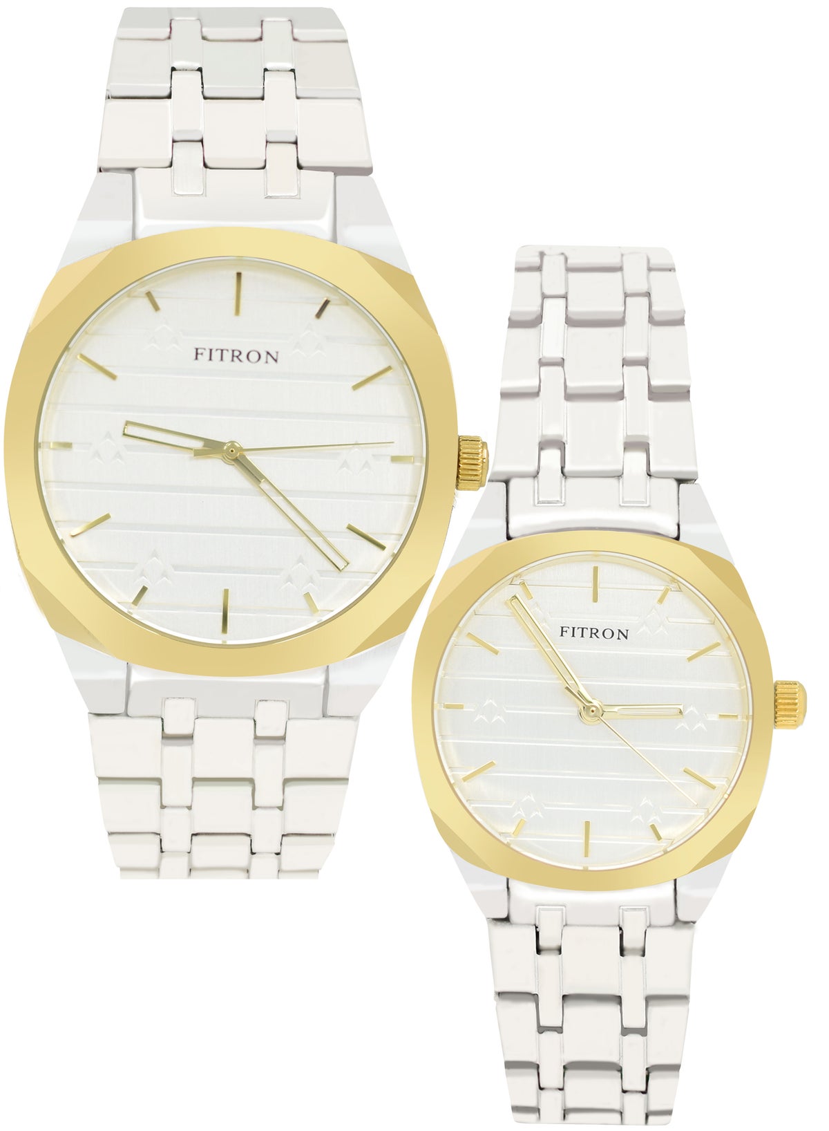 Fitron Fitron Quartz Analog Silver Couple Set Watch For Men and Women ...