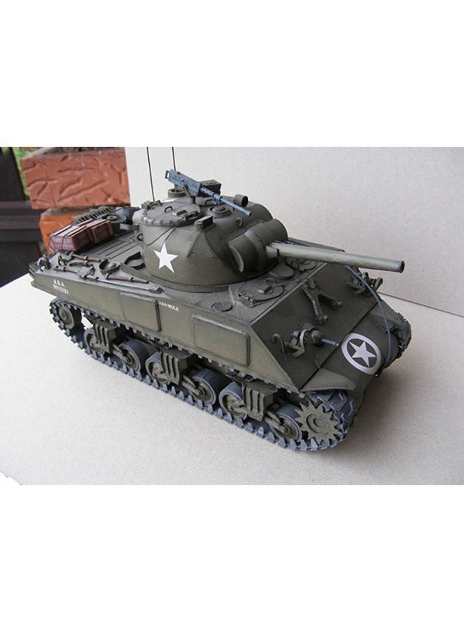 Generic 1:25 American Sherman M4A3 Medium Tank Paper Model World Of ...