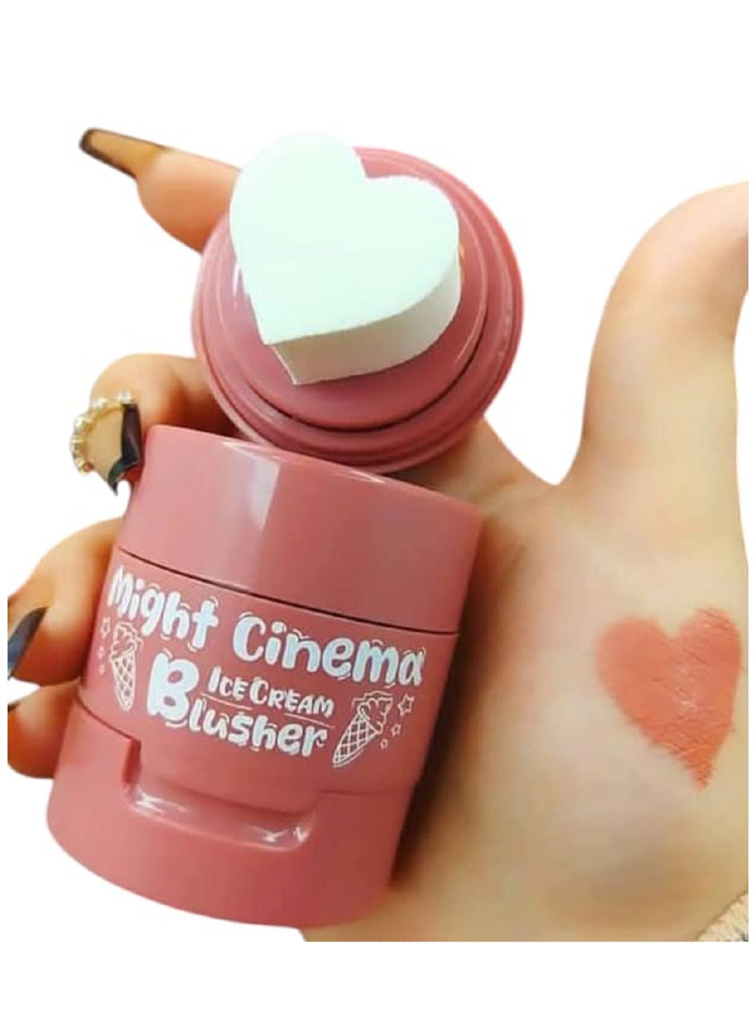 Might Cinema Tint Might Cinema Creamy Blush with Heart Sponge, 103 ...