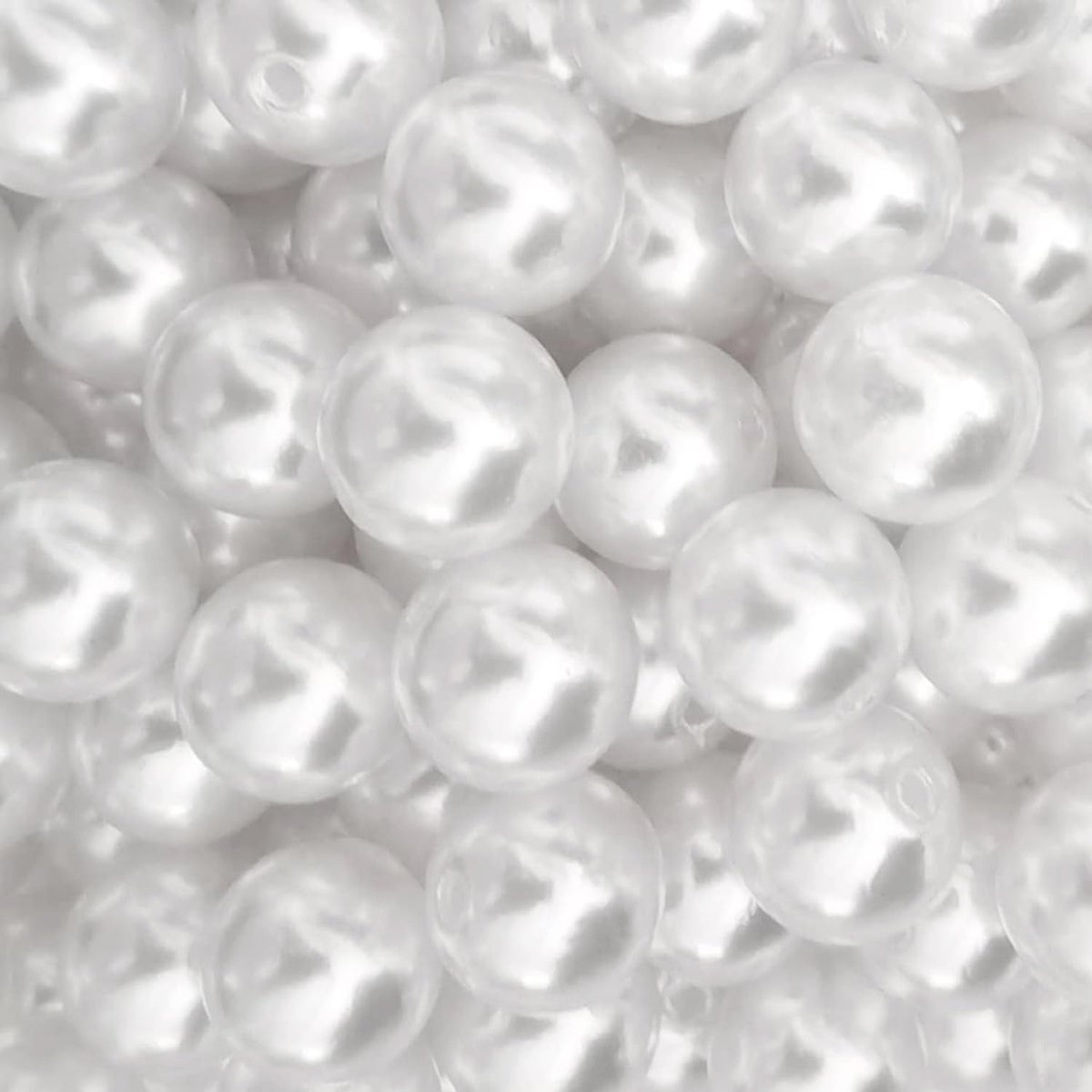 Anlan-angel 100Pcs 20mm White Pearl Beads Big Size Loose Pearl Beads ...