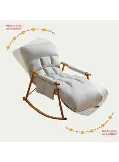 JUNYOUK Rocking Chair, Modern Accent Rocker Armchair With Reclining ...