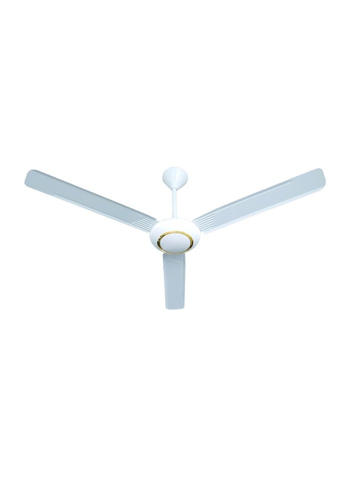 MODI 56 Inch Three-Blade Indoor Ceiling Fan White With Gold Decor And 5 ...