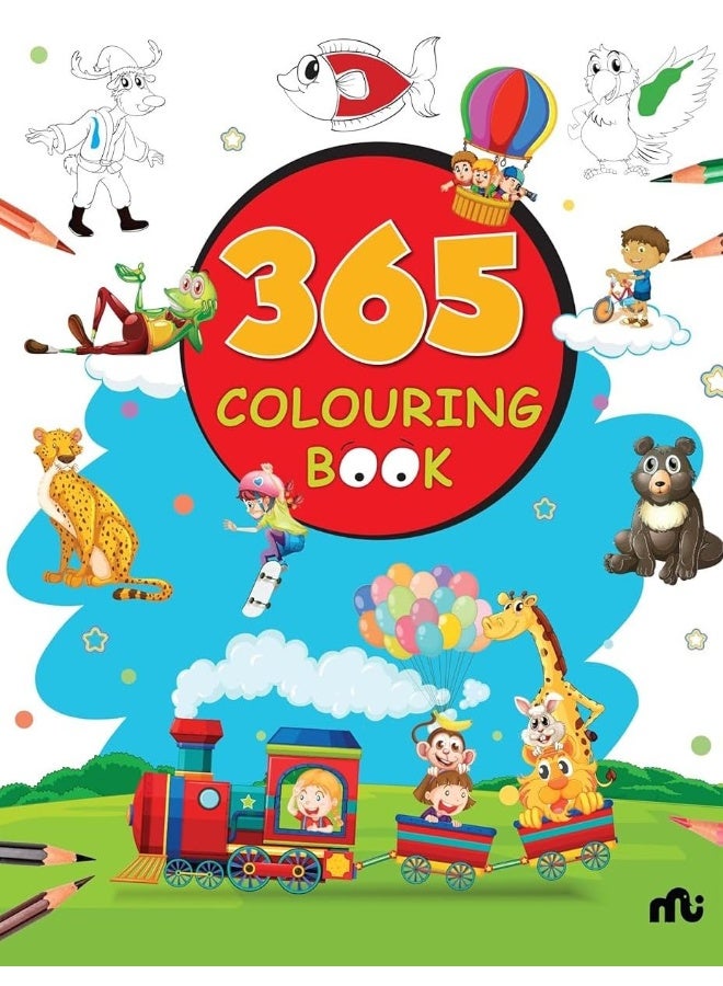 365 COLOURING BOOK Paint and Draw with 365 Big Pictures | Best Price ...