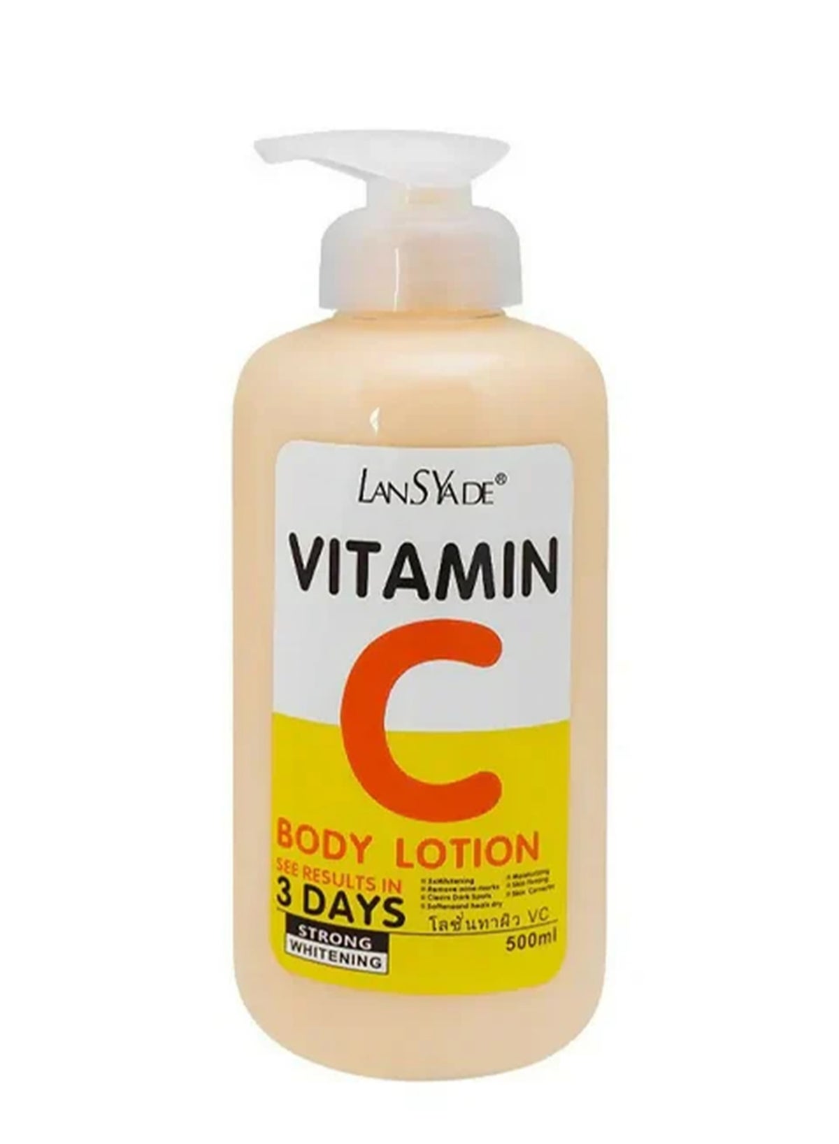 LANSYADE 500ml Vitamin C Body Lotion Instant Glow Vitamin C Whitening ...