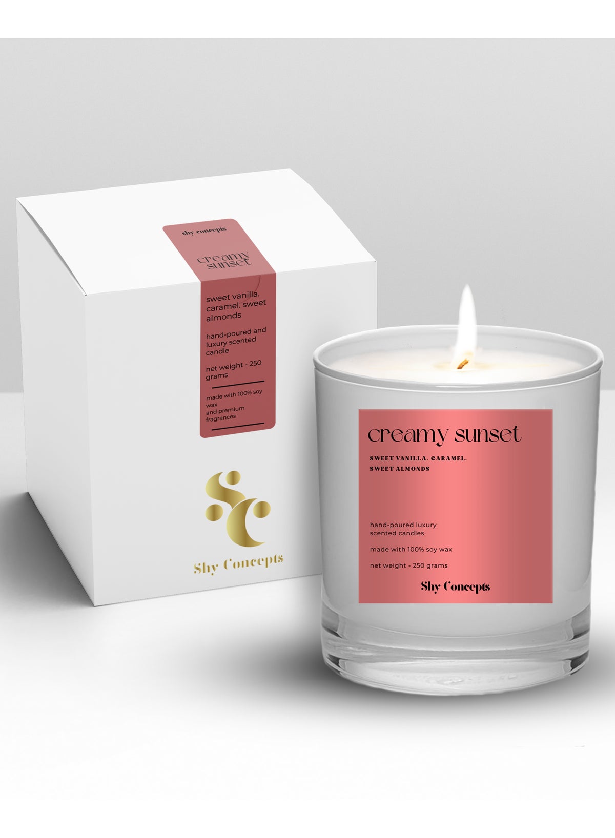 Shy Concepts Premium Scented Candle Handmade with Natural Soy Wax for ...