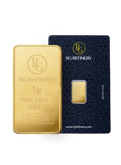 RG REFINERY Rafmoh Bullion 1 Gram 24k Gold Bar with RG Design - 1 Grams ...