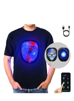 KASTWAVE Led T Shirt with Bluetooth Programmable App,Glow Shirts ...