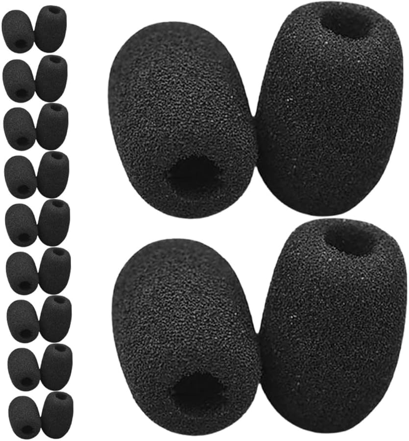 Generic 50 Pcs Foam Microphone Covers Soft Lapel Headset Windscreen ...