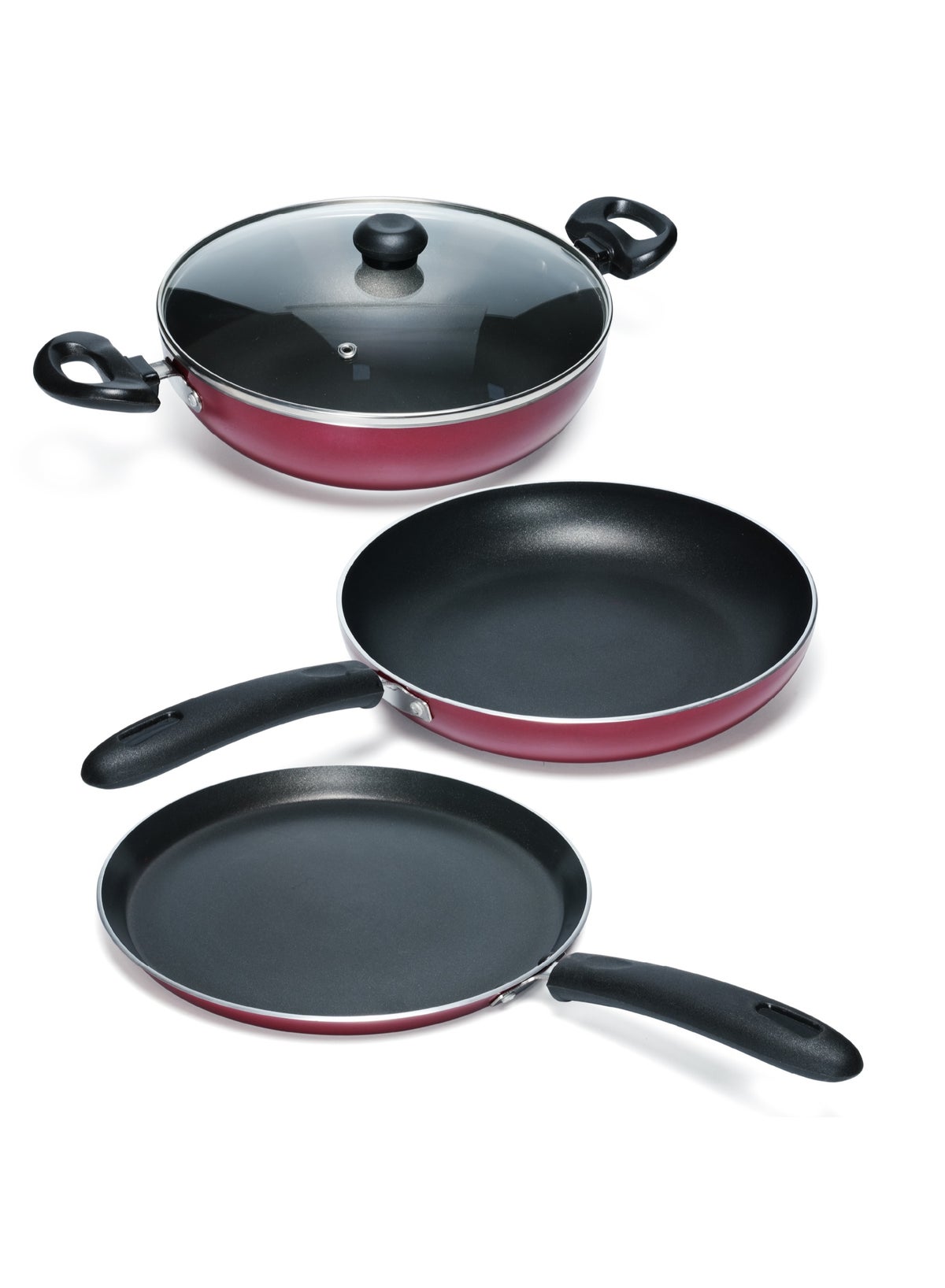 Impex 4-Piece Cookware Set Aluminum 5-Layer Super Granite Non-Stick ...
