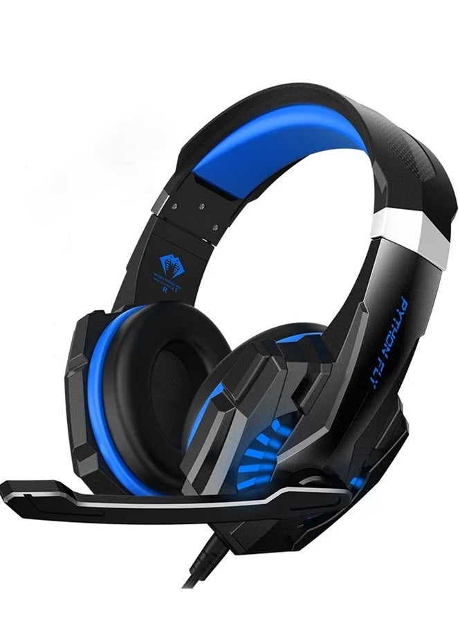Python Fly G9000 Mini Wired Over Ear Gaming Headphones 7.1 Surround ...