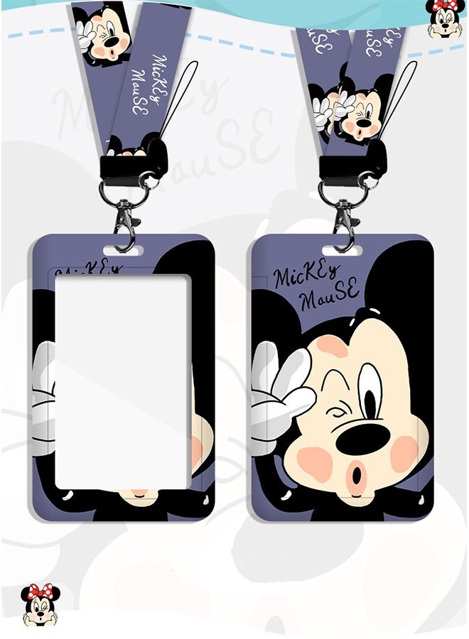 Generic Mickey Mouse Student ID Card Identification Card,With Lanyard ...
