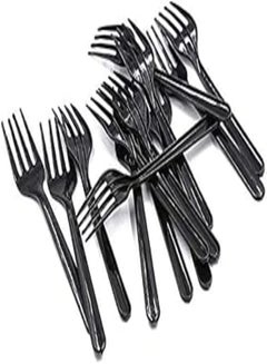 SNH Packing Black Plastic Fork - Heavyweight Disposable Fork, Heavy ...
