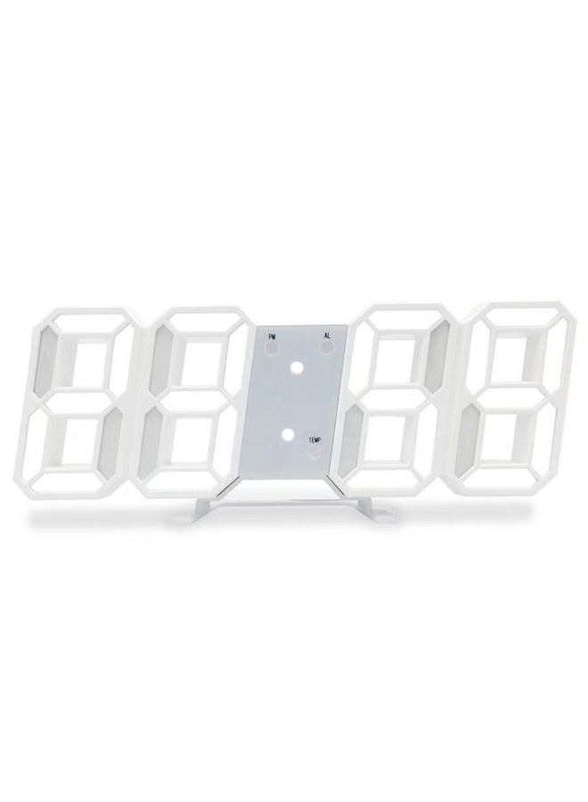 Generic 3D LED Digital Clock white 23x9cm, Minimalist LED Digital Desk ...