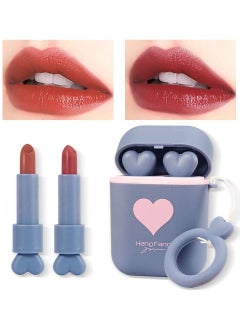 Heng Fang Lipstick Dual Color Silky Velvet Matte Red Stay on Waterproof ...