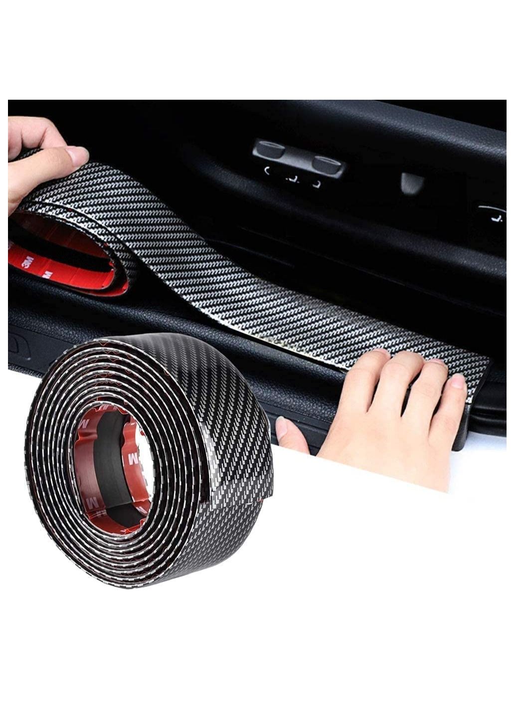 Y&D Car Sticker Carbon Fiber Rubber Door Entry Guards Scratch Cover ...