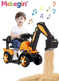 MEBEGIN Kids Ride-On Excavator Toys with Music and Light,Construction ...