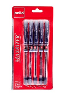 Cello 5-Piece Maxriter Ballpoint Pen Blue Ink UAE | Dubai, Abu Dhabi