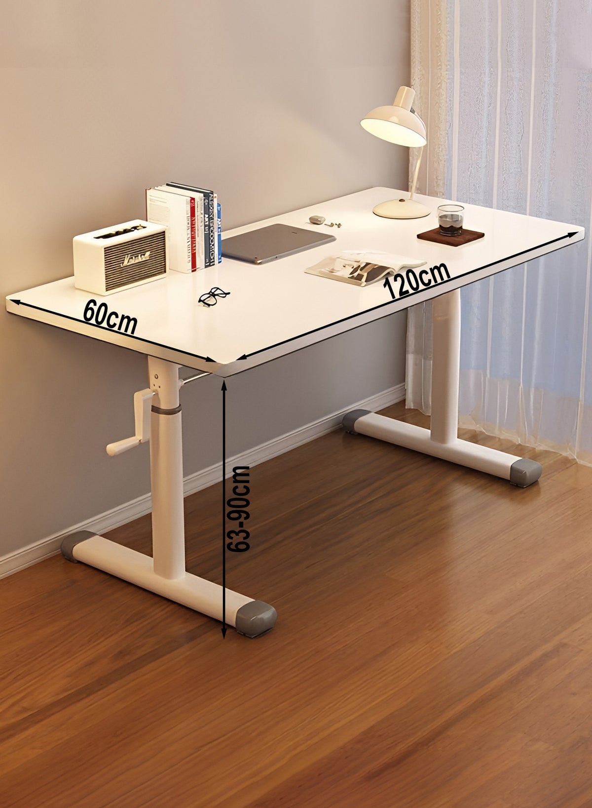Taimi Desk Modern Design Height Adjustable with Steel Legs, Computer ...