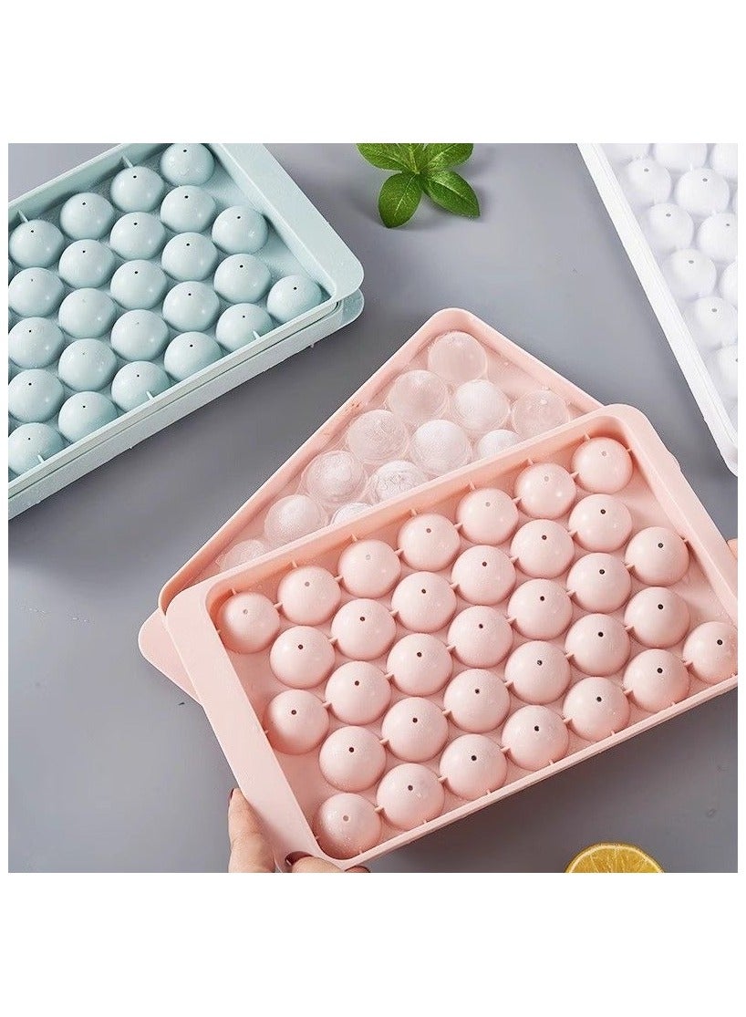 Generic Silicone Ice Ball Maker - 33-Cell Round Ice Cube Tray with Lid ...