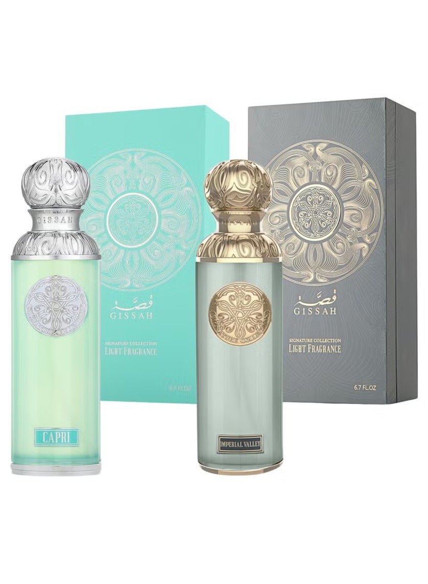 GISSAH Gissah Imperial Valley 200ml & Gissah Capri EDP 200ml Collection ...
