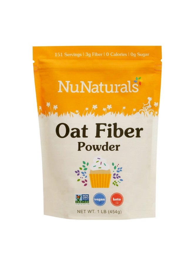 NuNaturals Oat Fiber Powder, All Natural Non-Gmo, Supports Digestive ...