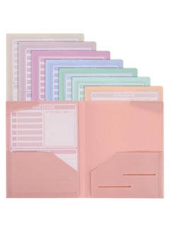 EOOUT Plastic Folders With Pockets And Prongs Folders With Clear Front ...