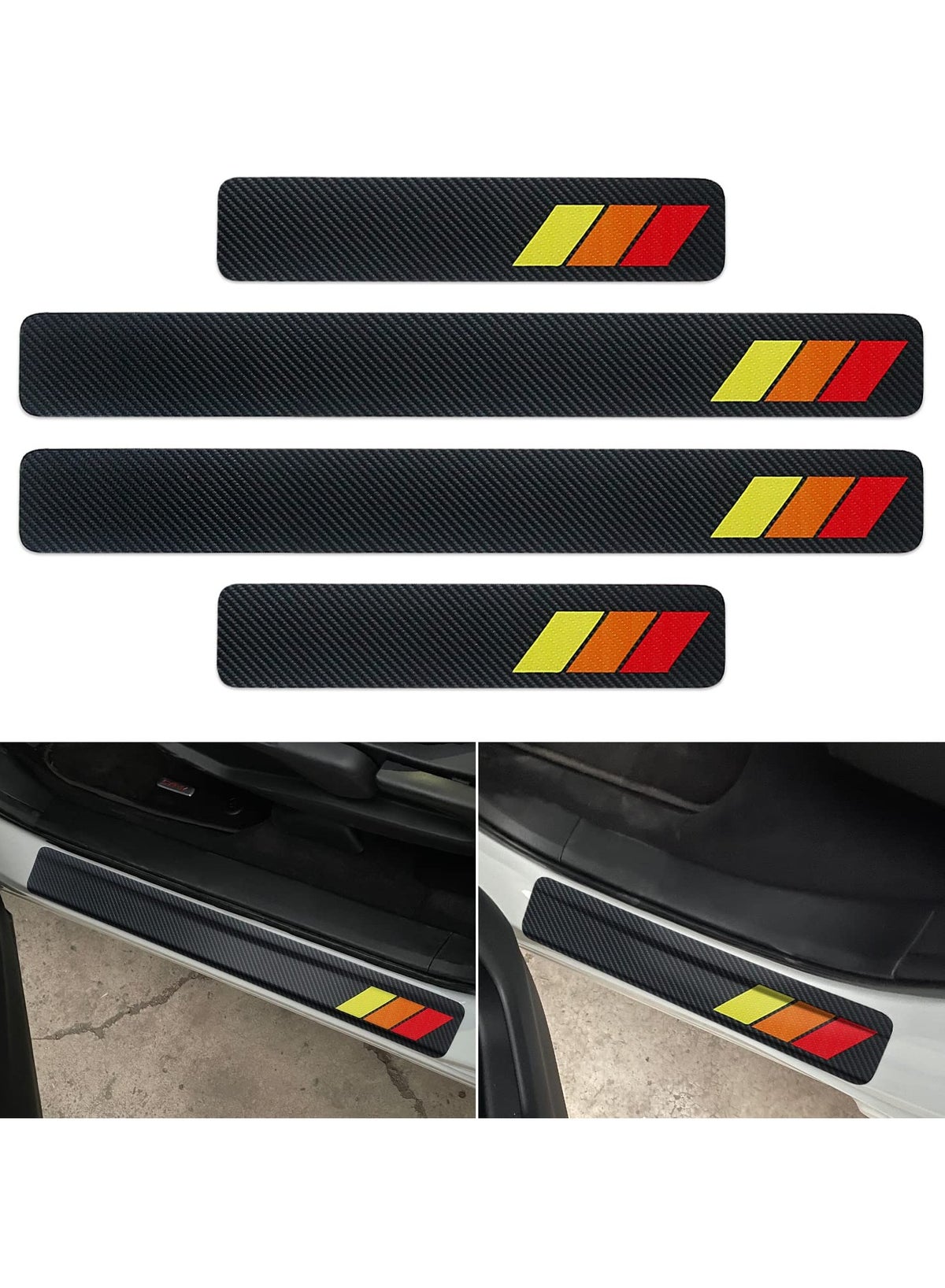 SYOSI Tricolor Door Sill Protectors Stickers for Toyota Tacoma TRD ...