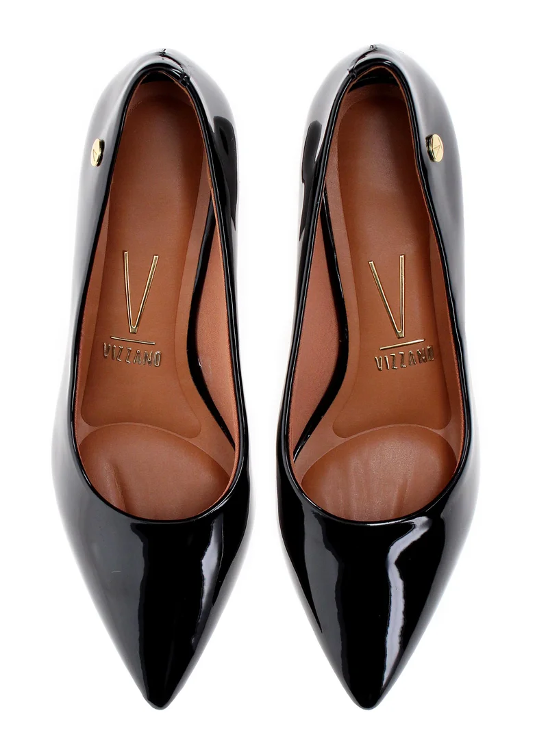 VIZZANO Black Mid Heel Shoes for Women – Elegant & Comfortable Footwear ...