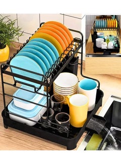 BLUE OCEAN Blue Ocean Dish Rack Drying Stand With Dish Drainer Plate ...