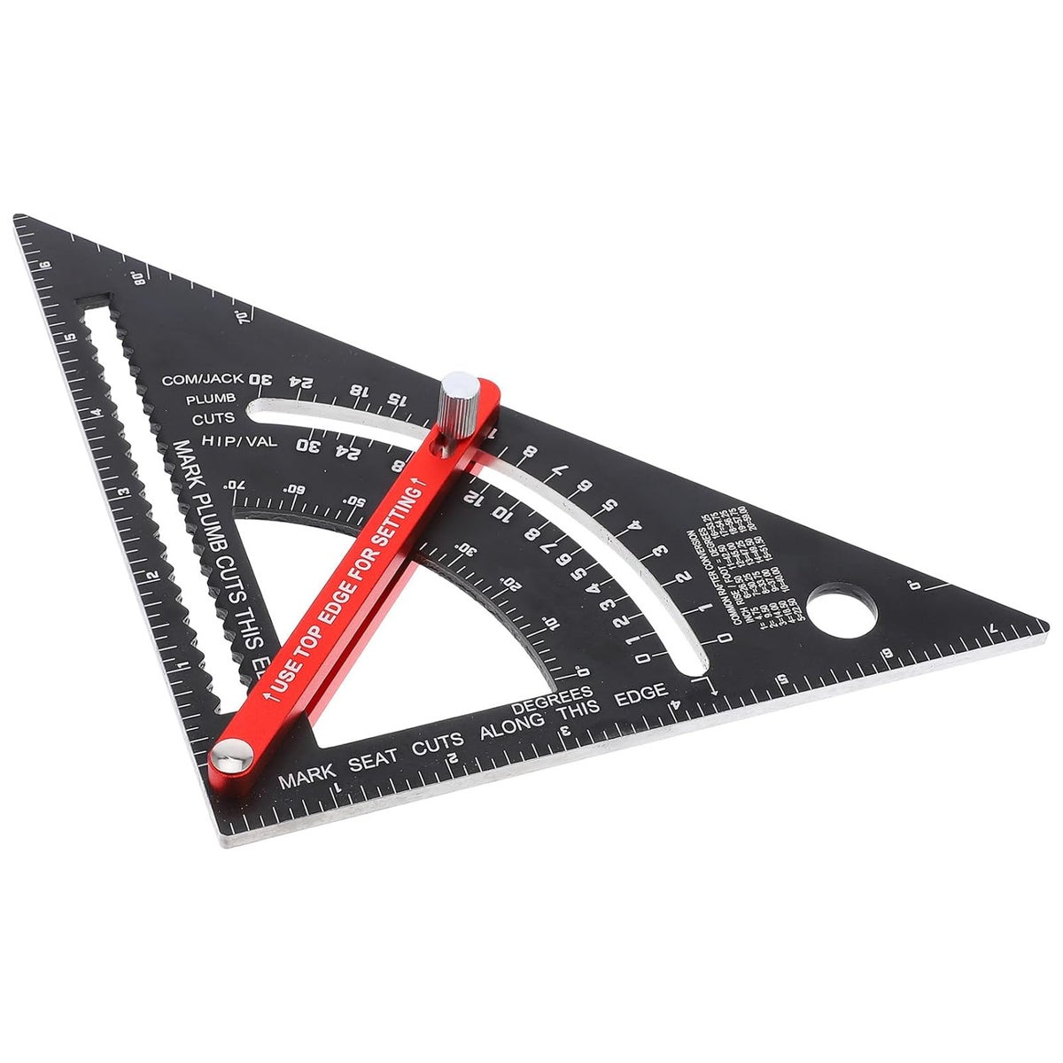 Generic 7 Inch Aluminum Triangle Ruler Adjustable Precision Angle ...