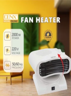 Denx DENX DX2602 2000W Fan Heater with 3 Speeds for Cooling and Heating ...