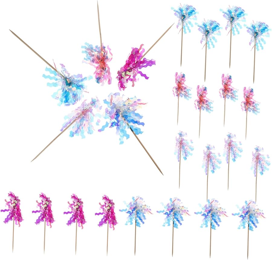 Generic 30 Rainbow Color Cupcake Toppers for Party Cake Baking ...