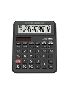 SHARP Sharp 12 Digit Mid-Size Desktop Financial Calculator DUAL POWER ...