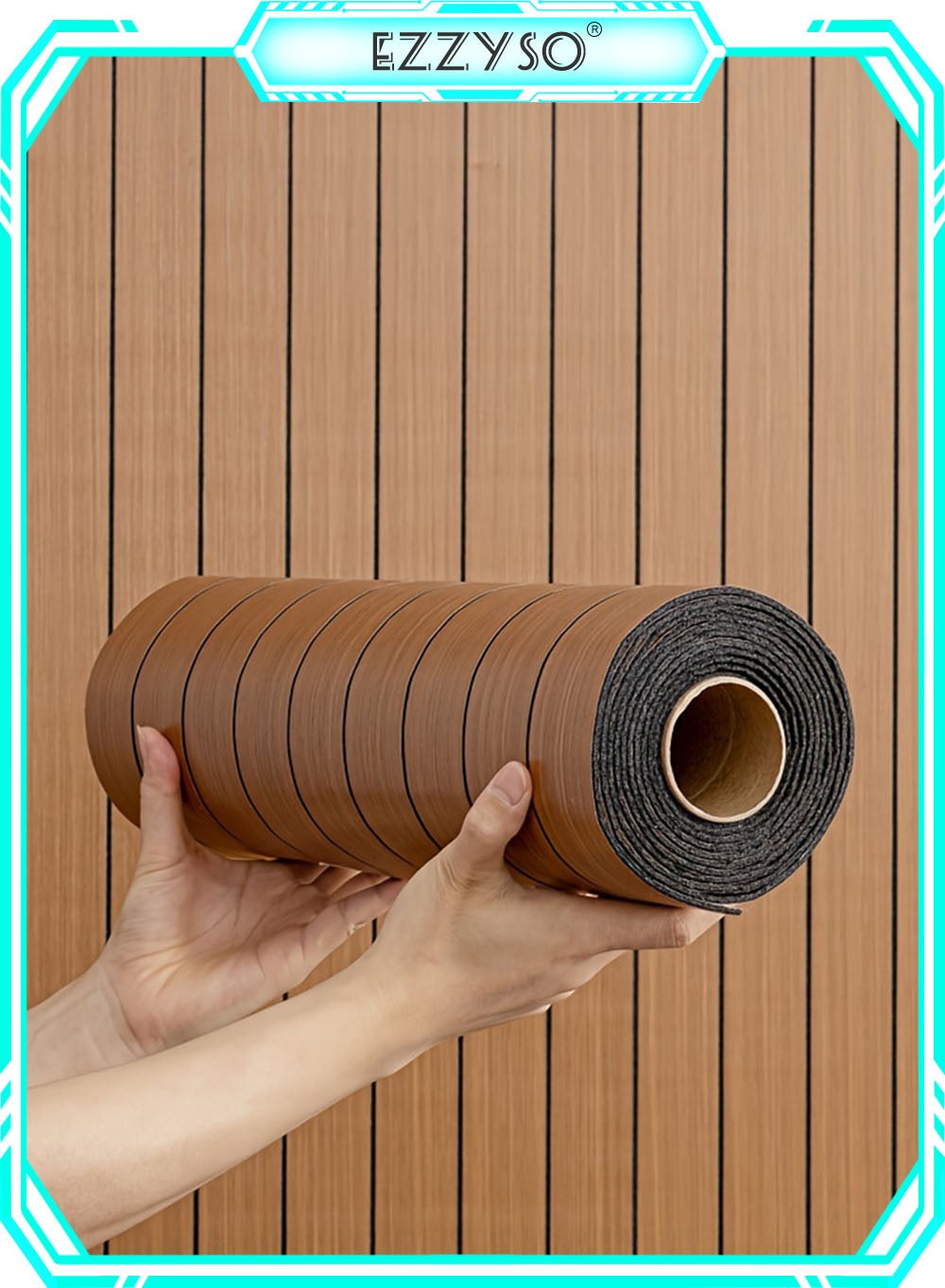 EzzySo Vinyl Peel and Stick Wall Tiles - 1 Roll Grid Pattern 3D Foam ...