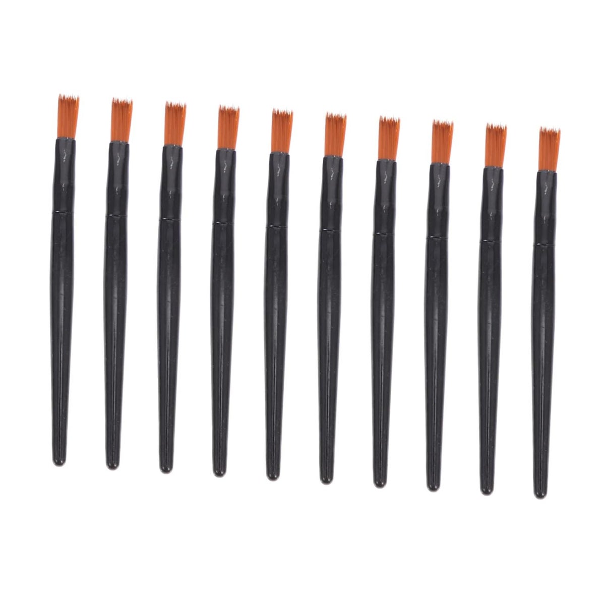 Generic Black Aluminum Tube Lip Brush Set 100pcs Mini Fiber Lip Makeup ...