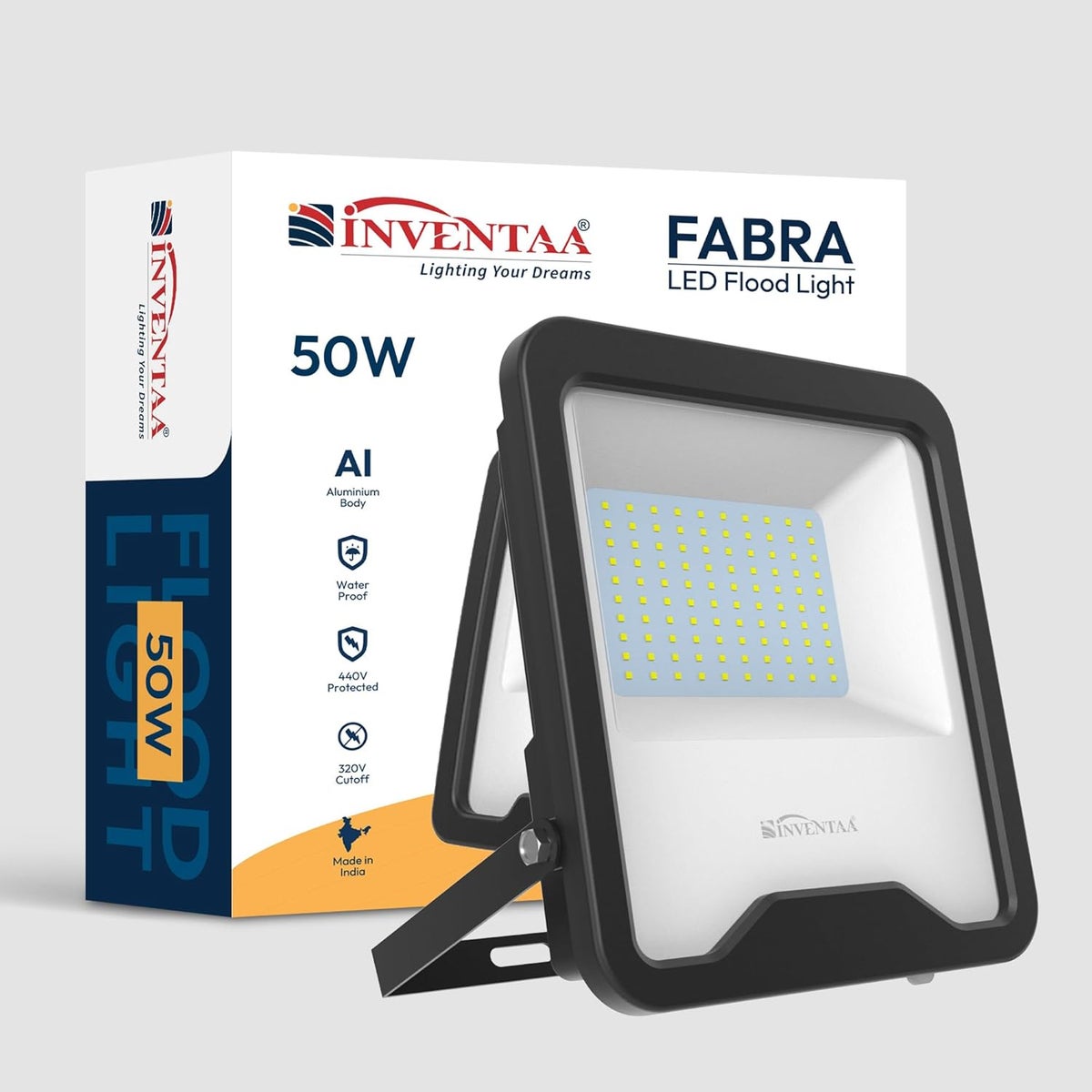 INVENTAA INVENTAA 50W LED Flood Light Automatic Sensor On Off Cool ...