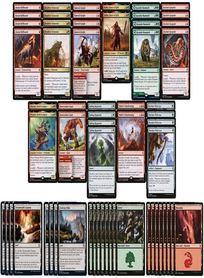 MTG Decks & More Elite Gruul Landfall Deck - Red Green - Very Powerful ...