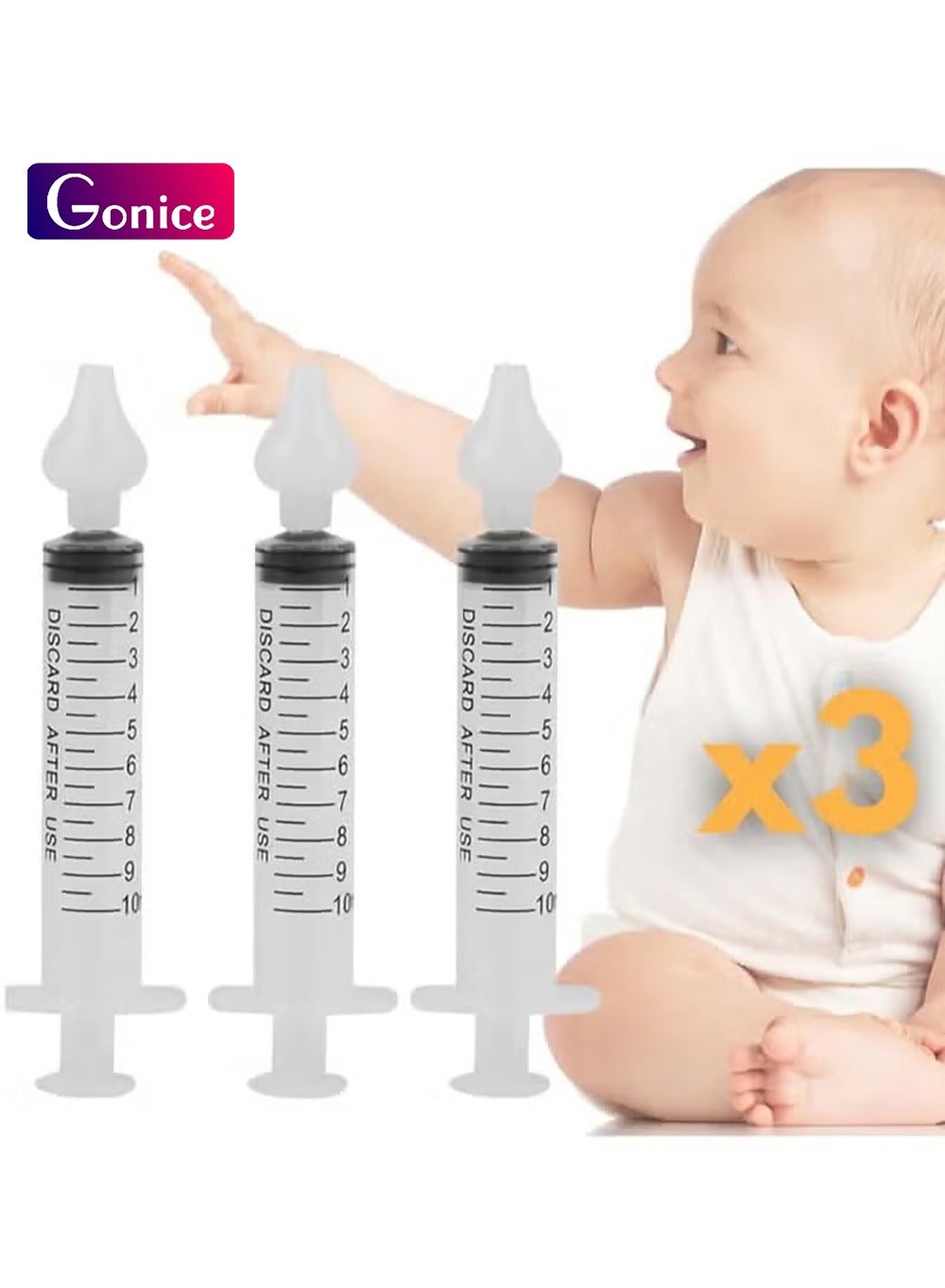 تسوق Gonice و3 Nasal Wash Syringe for Baby and Adults - Baby Nasal Wash ...