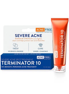 AcneFree Terminator 10 Acne Spot Treatment with 10% Benzoyl Peroxide ...