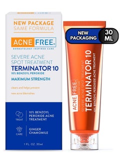 AcneFree Terminator 10 Acne Spot Treatment with 10% Benzoyl Peroxide ...